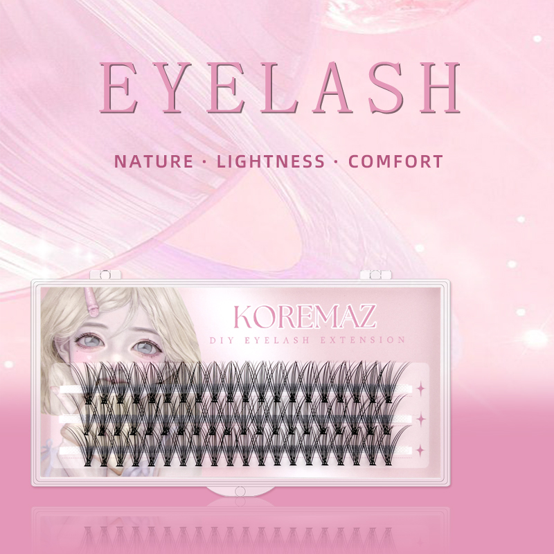 KOREMAZ 60 Clusters Lashes D Curl Volume Individual Lashes Extensions ...