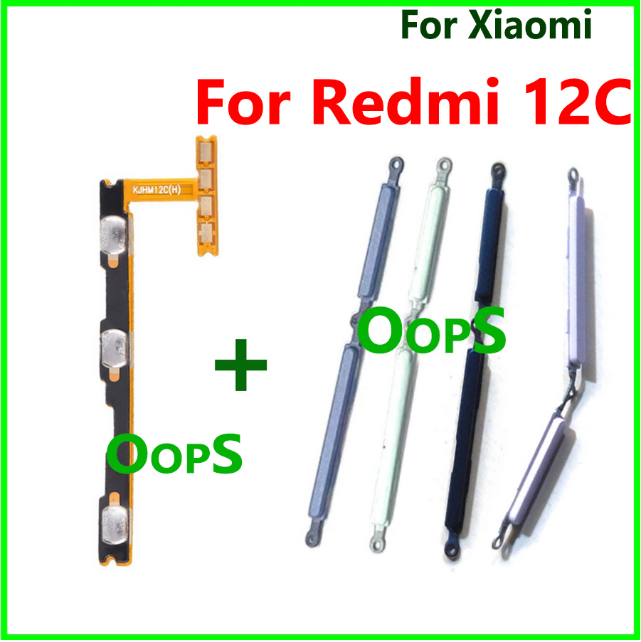 Power Volume On Off Button Flex For Redmi 12C Switch Side Key Up Down ...