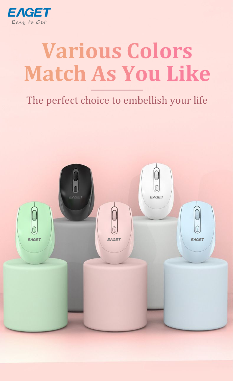 EAGET 2.4GHz Wireless Mouse Type-c Interface Rechargeable Suitable ...