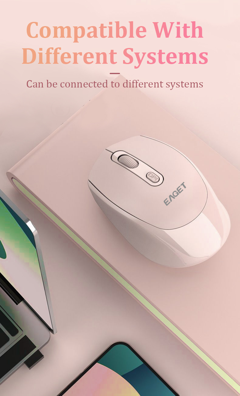 EAGET 2.4GHz Wireless Mouse Type-c Interface Rechargeable Suitable ...