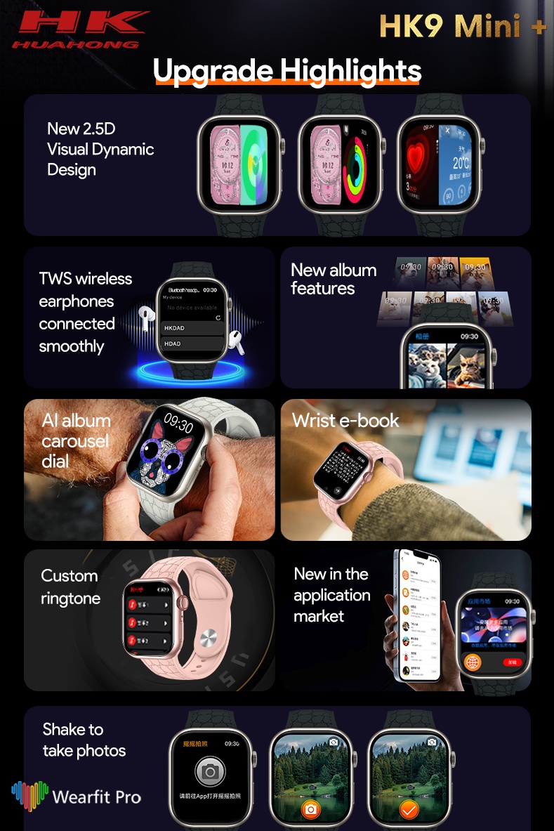 2024 Original HK9 Mini+ 41mm SmartWatch AMOLED Women Men ChatGPT2.0 NFC ...