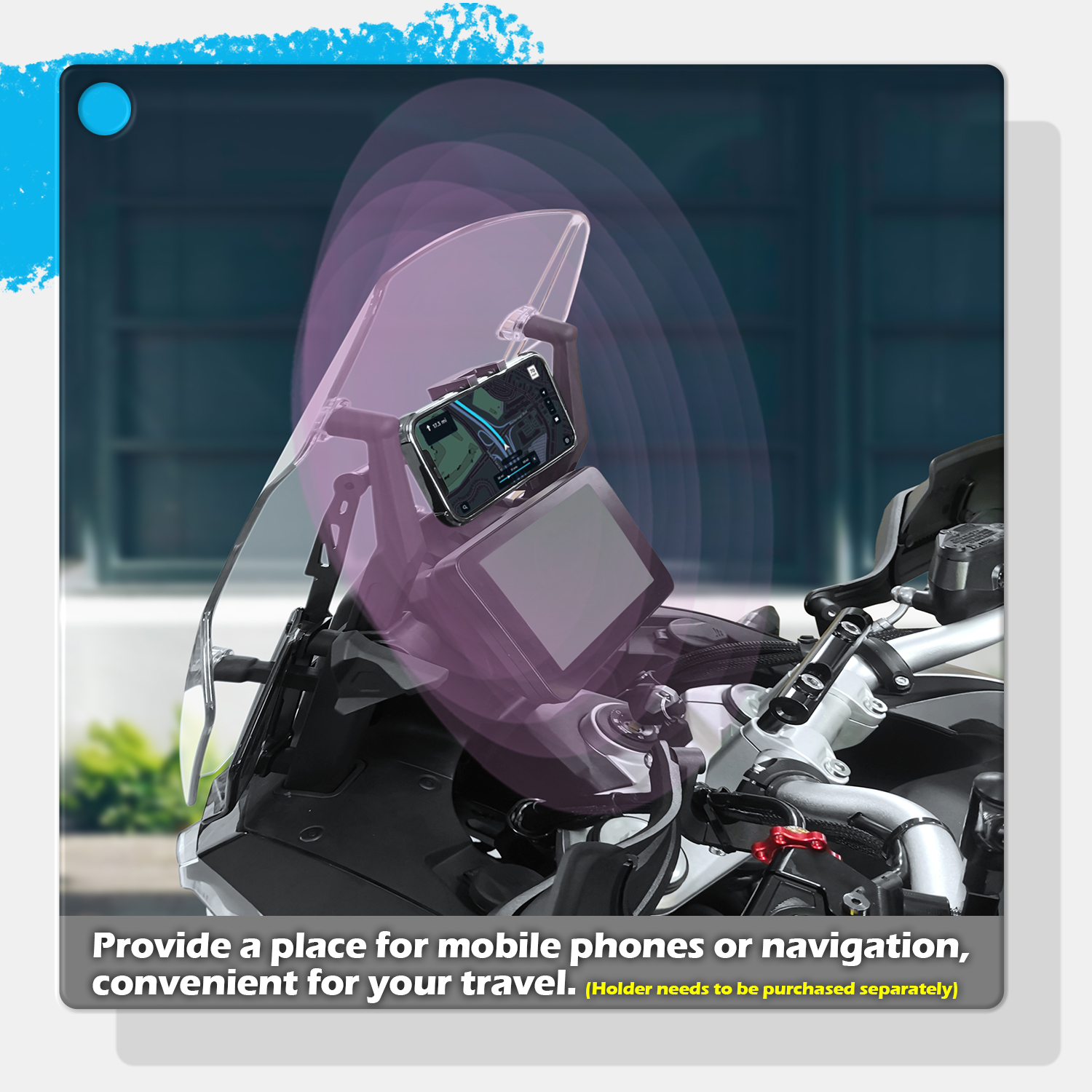 LJBKOALL 800MT GPS Navigation Bracket Supporter Holder for CFMoto 800 ...