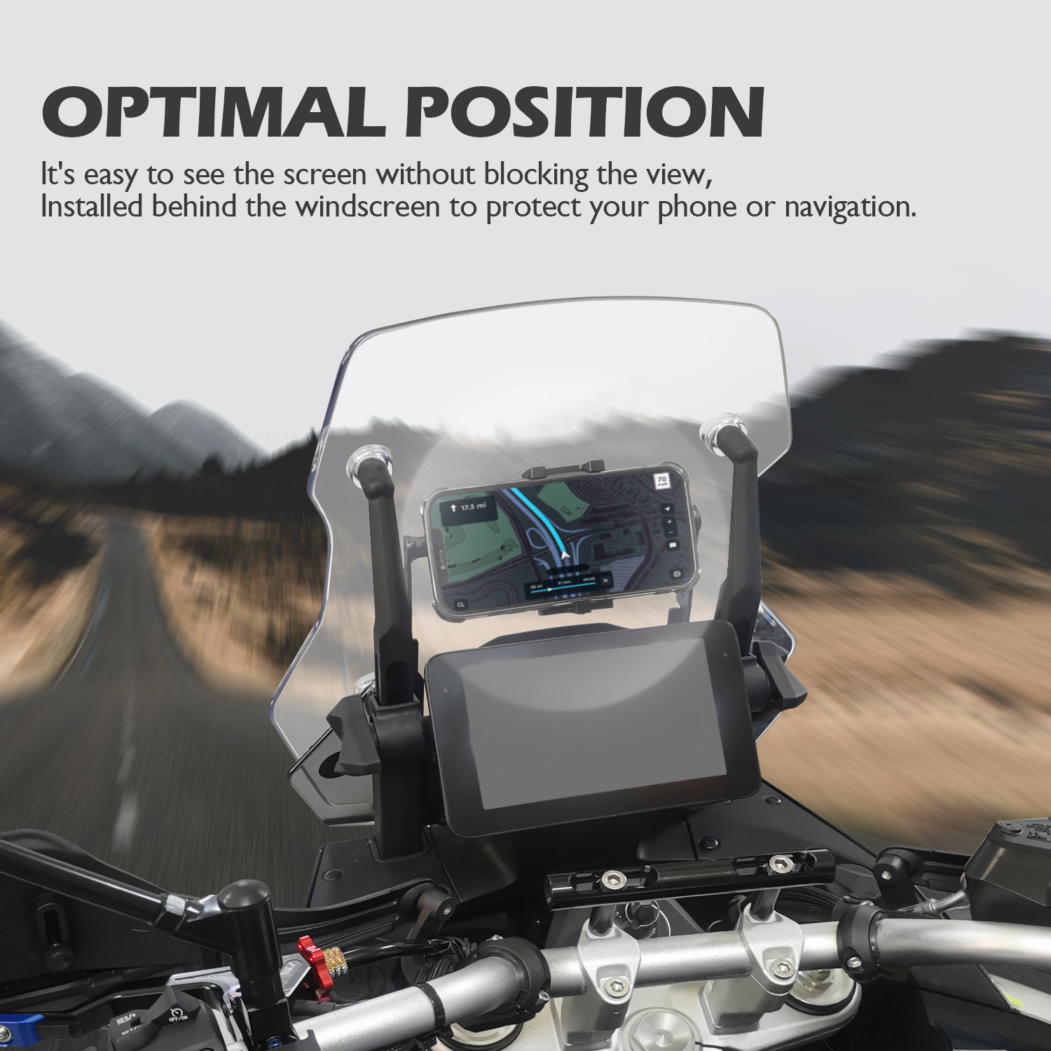 LJBKOALL 800MT GPS Navigation Bracket Supporter Holder for CFMoto 800 ...