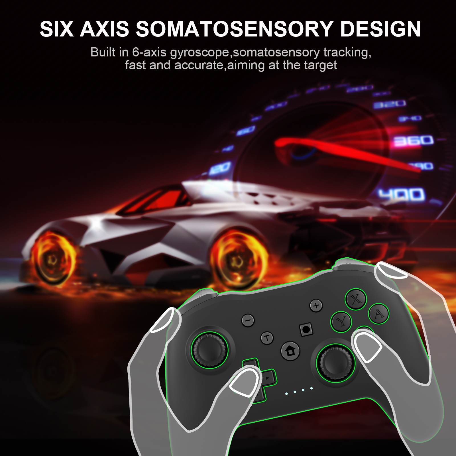 Switch series Bluetooth wireless gaming controller 4 In 1 joystick for ...