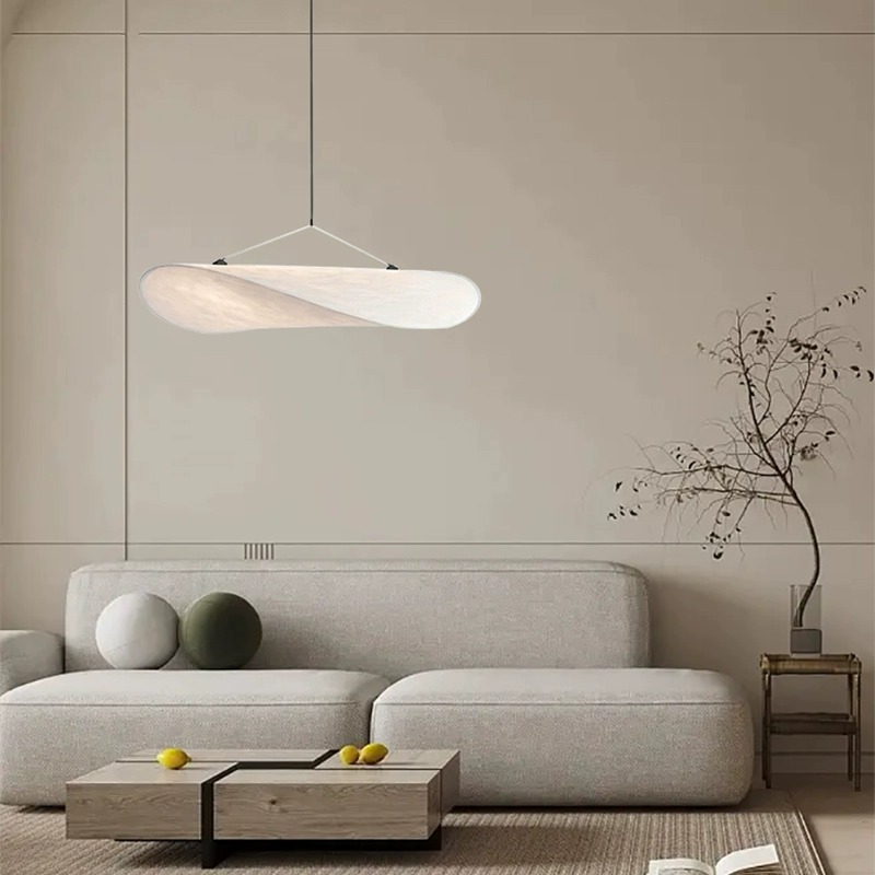 LAMPU GANTUNG MODEN LED SILK PENDANT LIGHT AESTHETIC CHANDELIER CEILING ...
