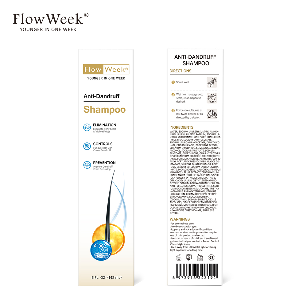 Flow Week Selenium Disulfide Shampoo Fights Mites Eliminates Dandruff ...