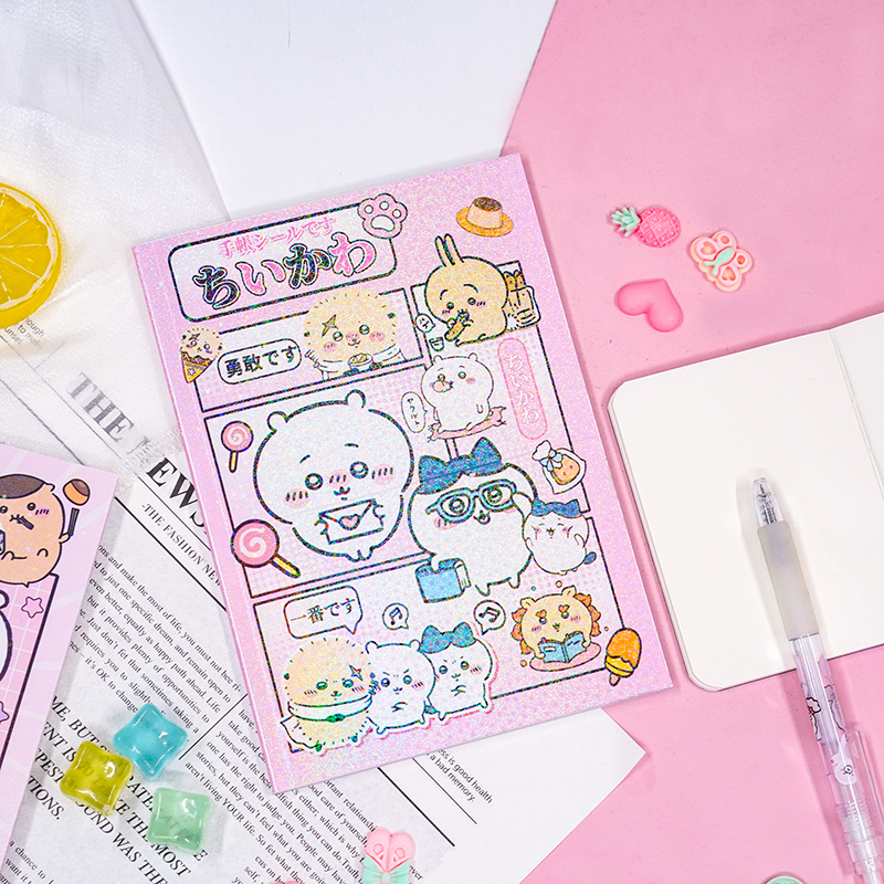 Chiikawa Japanese Sticker Book ins Cute Small Animal Handbook Stickers ...