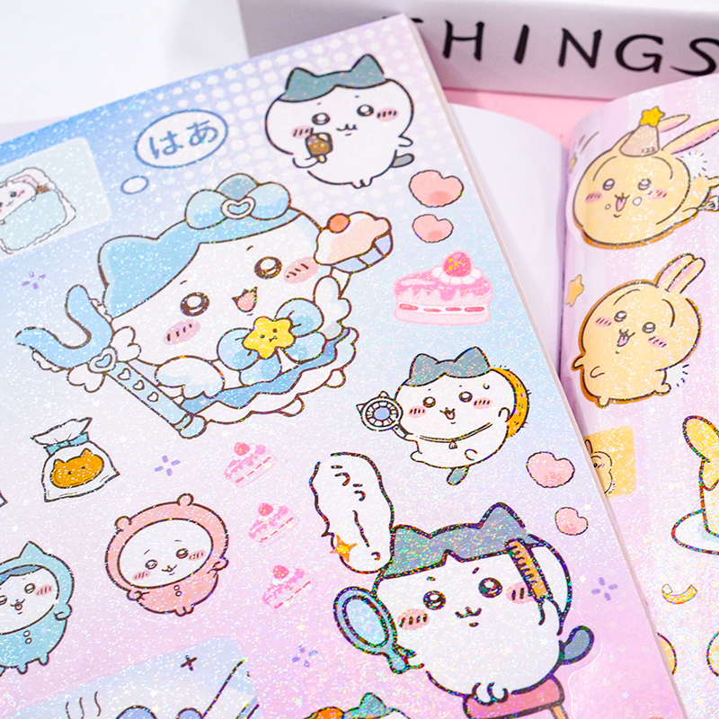 Chiikawa Japanese Sticker Book ins Cute Small Animal Handbook Stickers ...