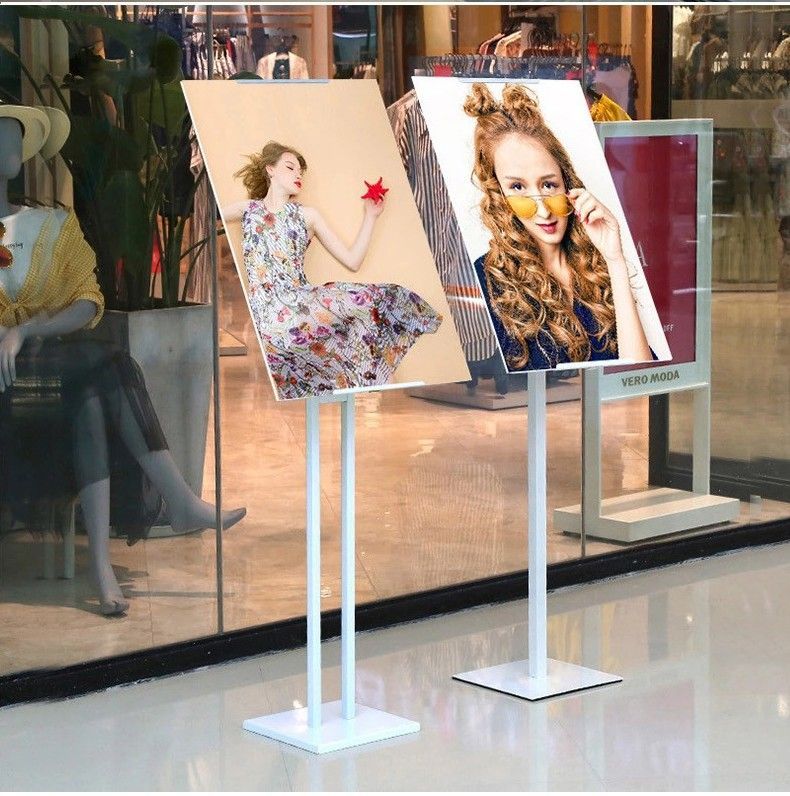 360-degree rotation Adjustable Display Slide Stand Poster Banner Stand ...