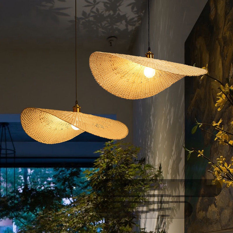 LAMPU GANTUNG SILING RATTAN CHANDELIER HANDWOVEN VINTAGE PENDANT LIGHT ...