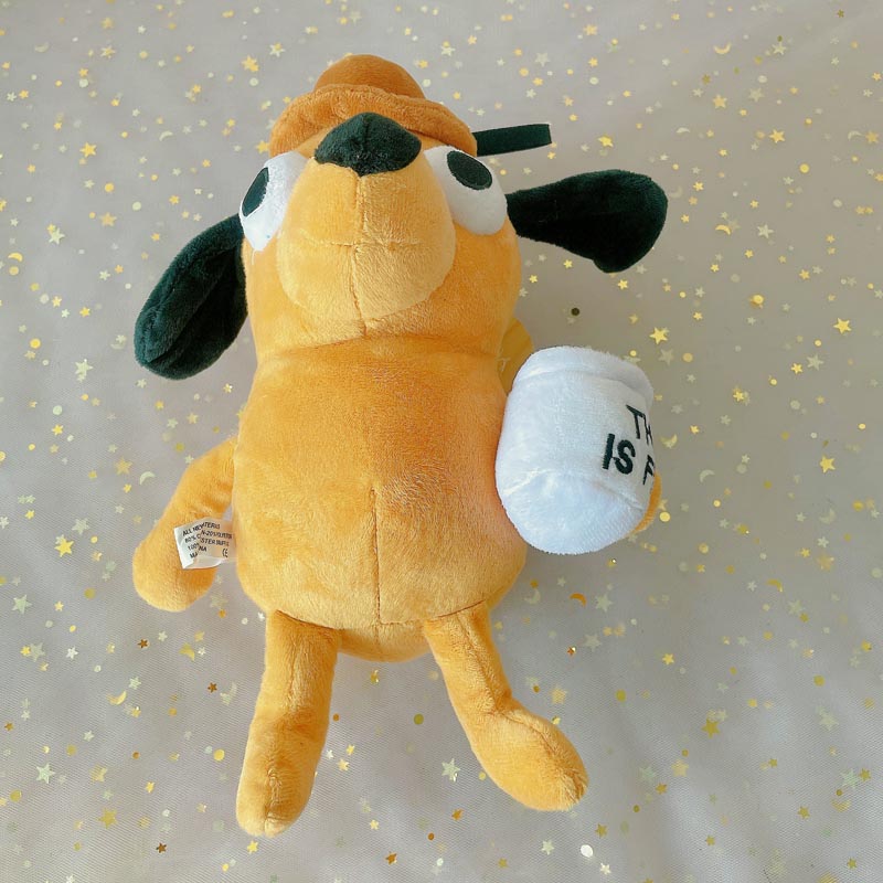 25cm This Is Fine Meme Coffee Dog Plush Toy Soft Stuffed Doll Stuffed ...