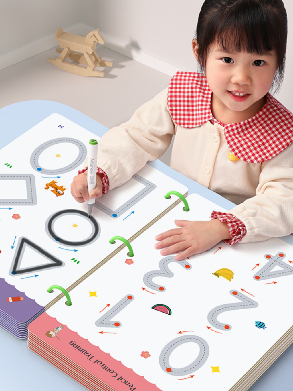 Baby Tracing Workbook For Kids Training Coloring Book Erasable Writing ...