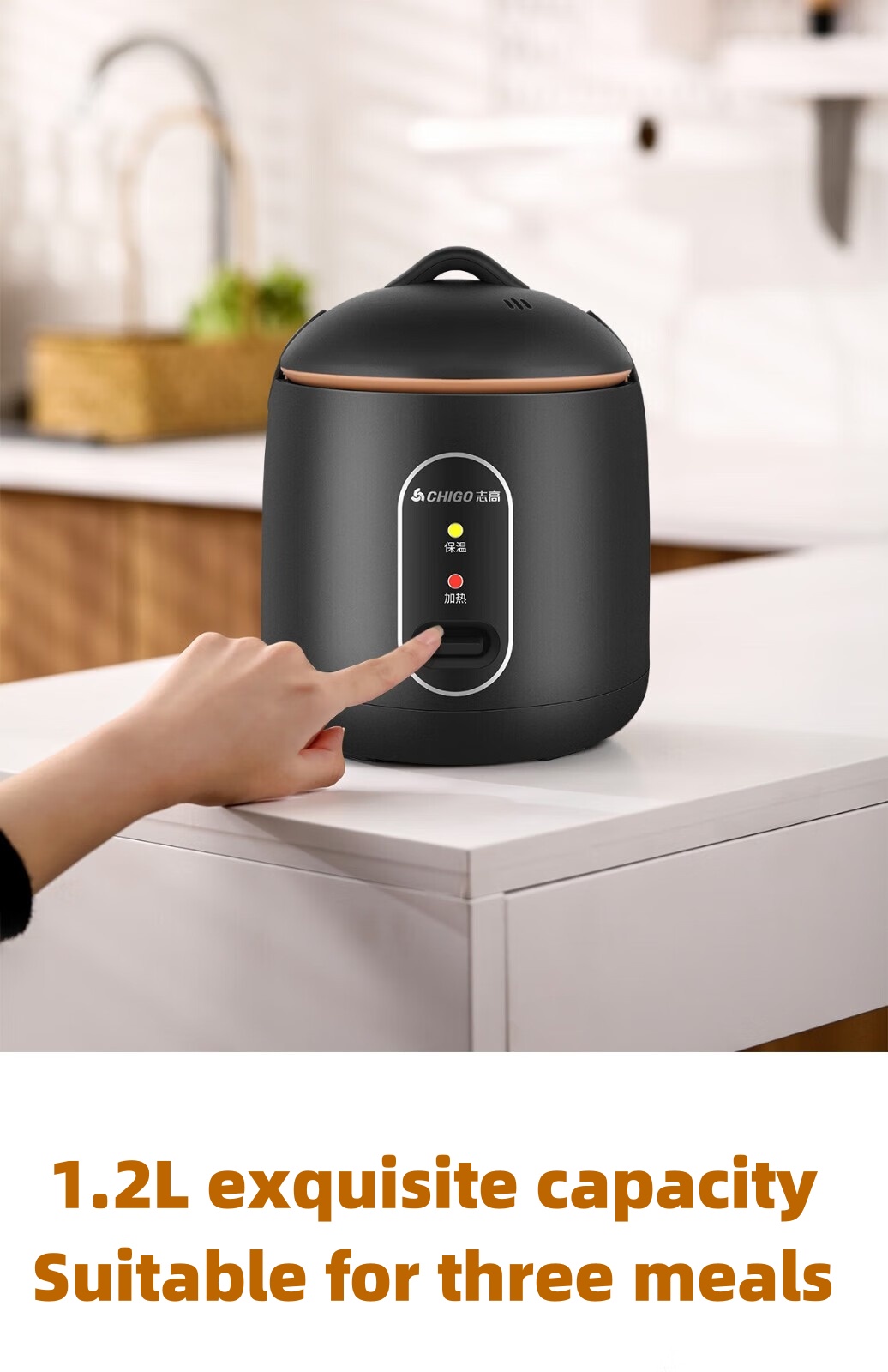 1.2L Mini Rice Cooker Cooking Pot Electric Rice Cooker Non Stick Multi ...