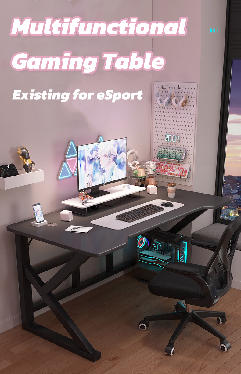 【ACC】Gaming Table 120/140cm Computer Table Meja Office Bedroom Gaming ...