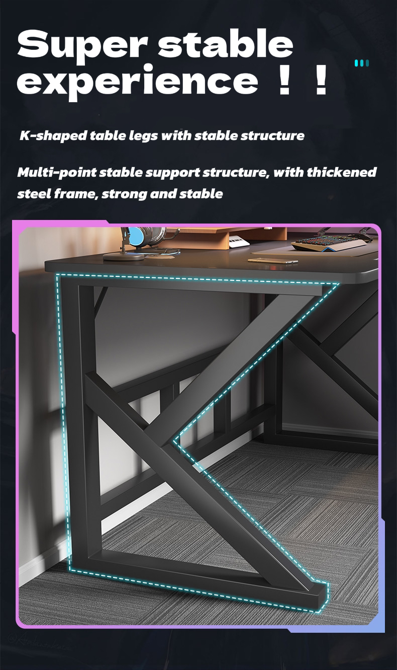 【ACC】Gaming Table 120/140cm Computer Table Meja Office Bedroom Gaming ...