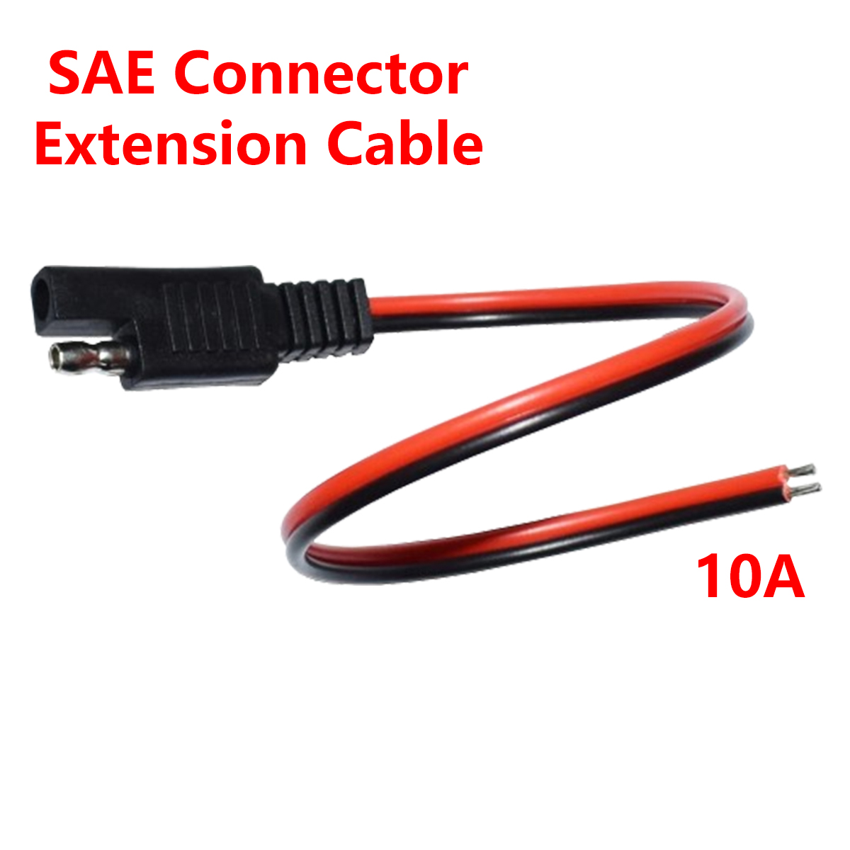1Pc/2Pcs 25cm 10A SAE Connector Power Automotive Extension Cable Solar ...