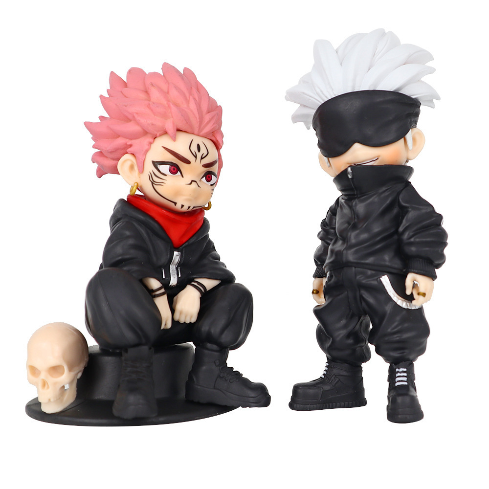 1Pcs Anime Jujutsu Kaisen Figure Itadori Yuji Gojo Satoru Q Version Art ...
