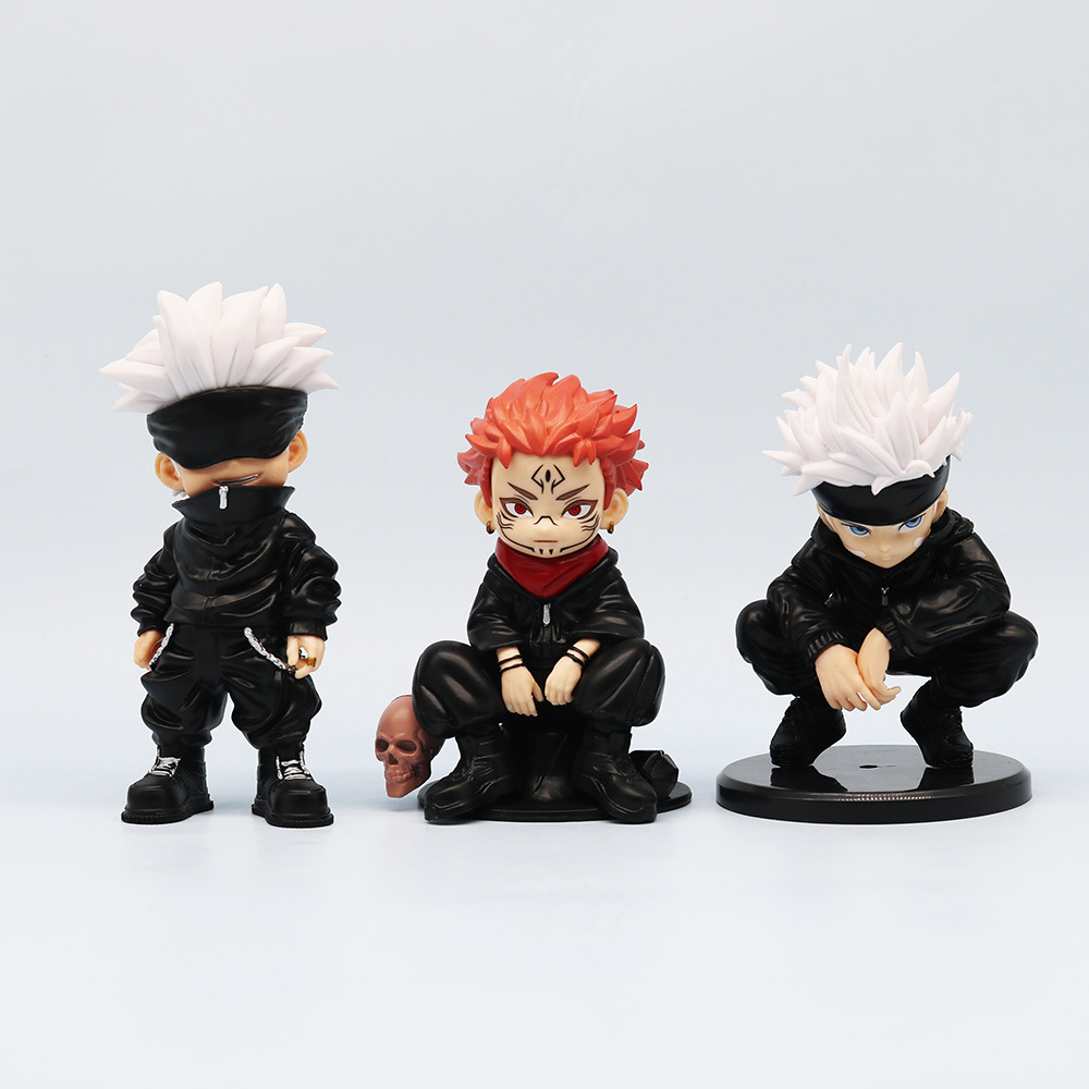 1Pcs Anime Jujutsu Kaisen Figure Itadori Yuji Gojo Satoru Q Version Art ...