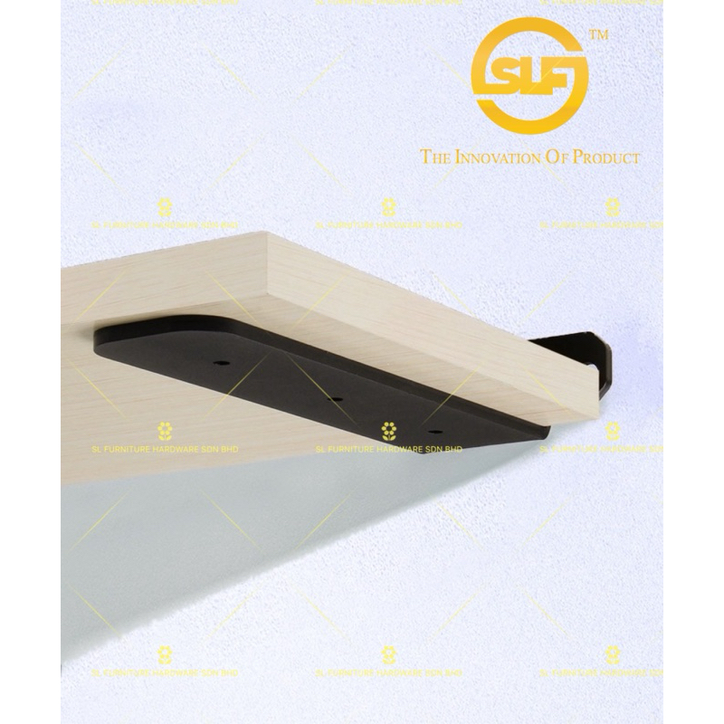 SLF High Quality Metal Black L Shape Folding Heavy Duty Floating Shelf ...