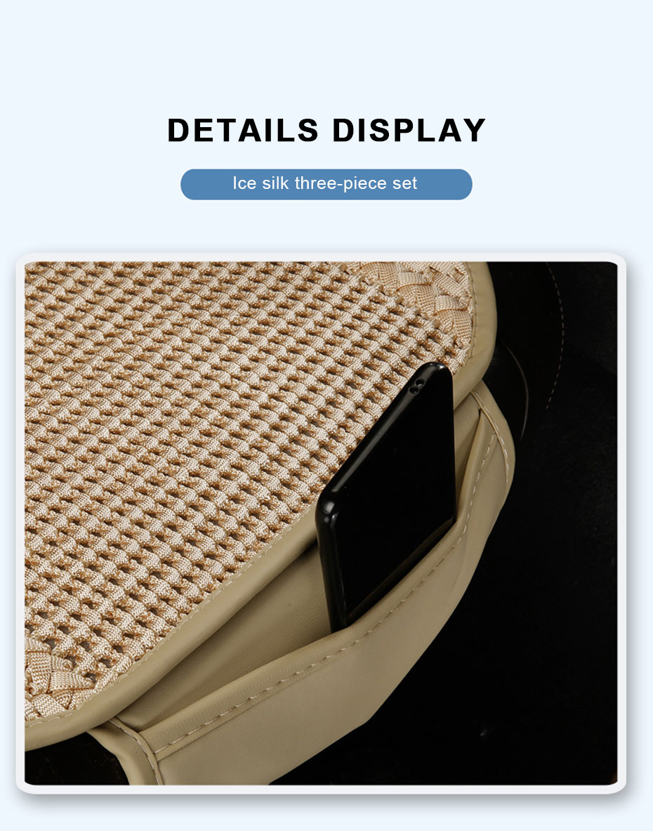 SEAMETAL Universal Car Seat Cover Set Ice Silk Seat Kusyen Kereta ...