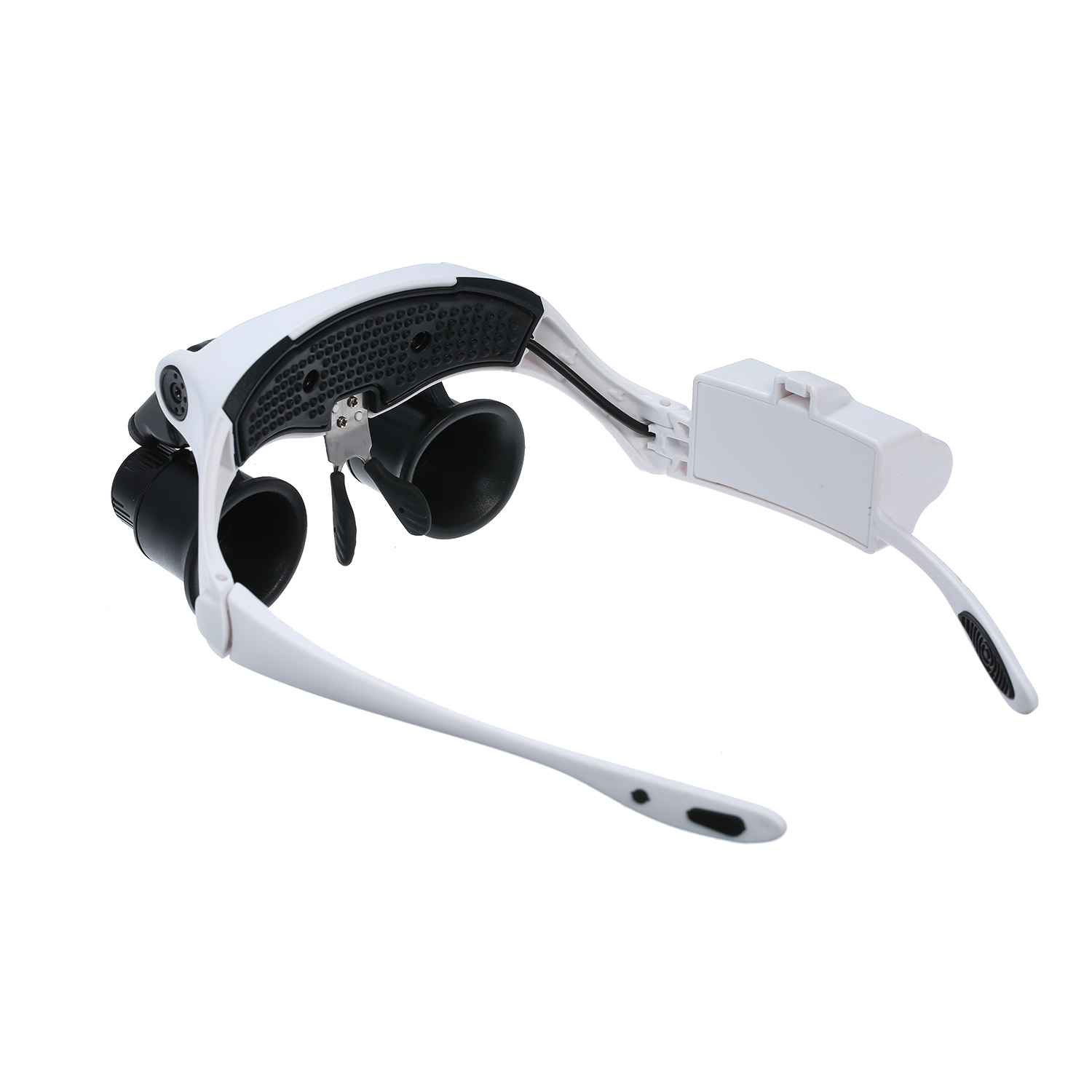 Glasses Magnifier With 2 LED Lights 6 Replaceable Lenses 6X 8X 10X 15X ...