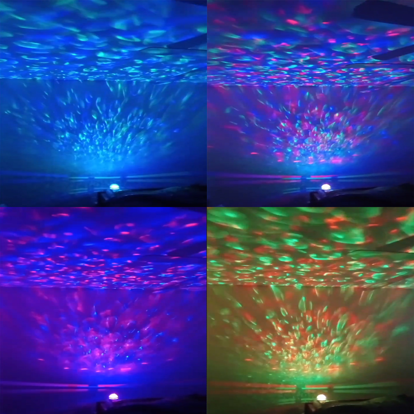 1 Set ABS LED Water Pattern Starry Sky Light, RGB Remote Projection ...