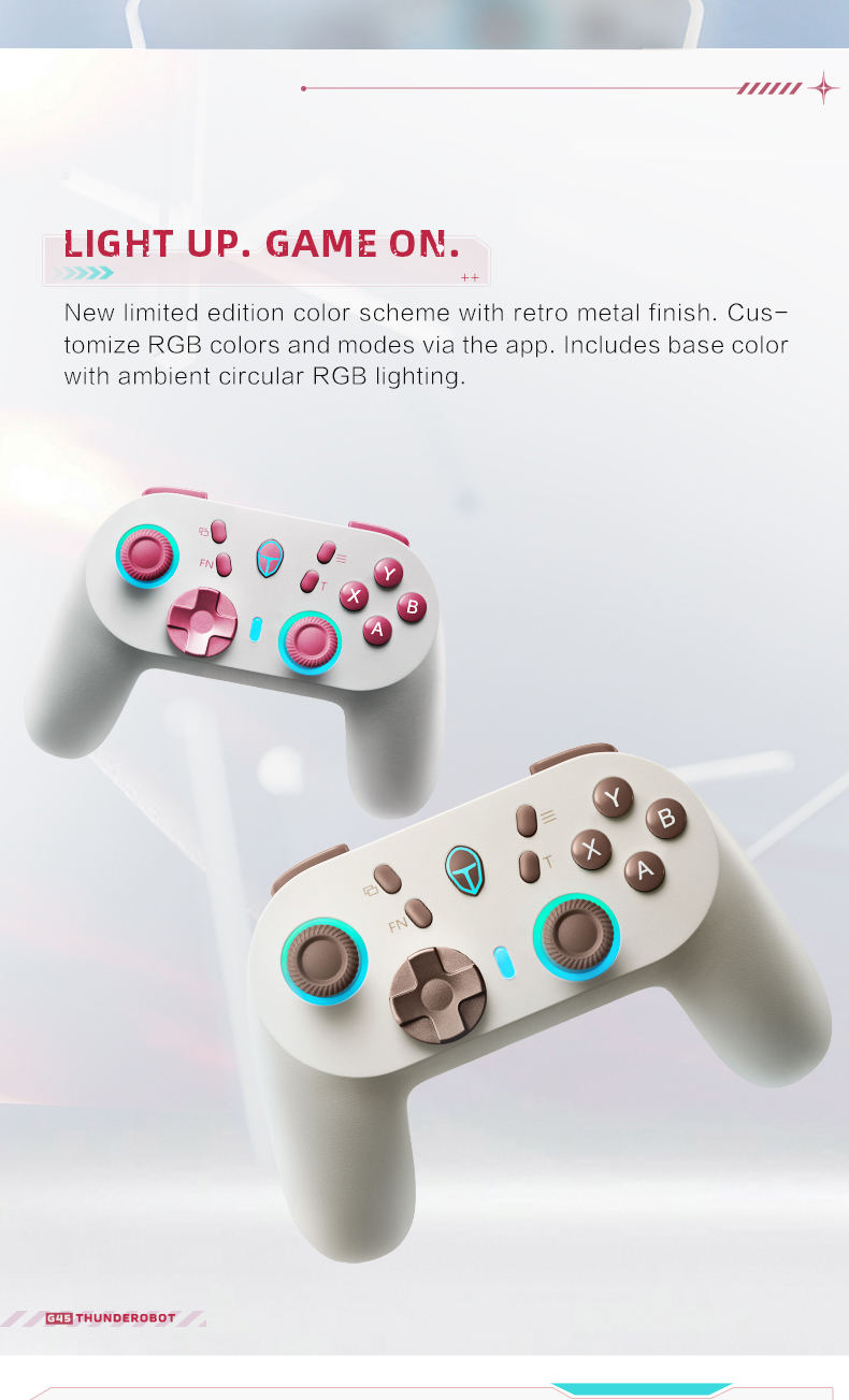 Thunderobot G45 Xbox-like Gaming Controller, Tri-mode Wired 2.4G ...