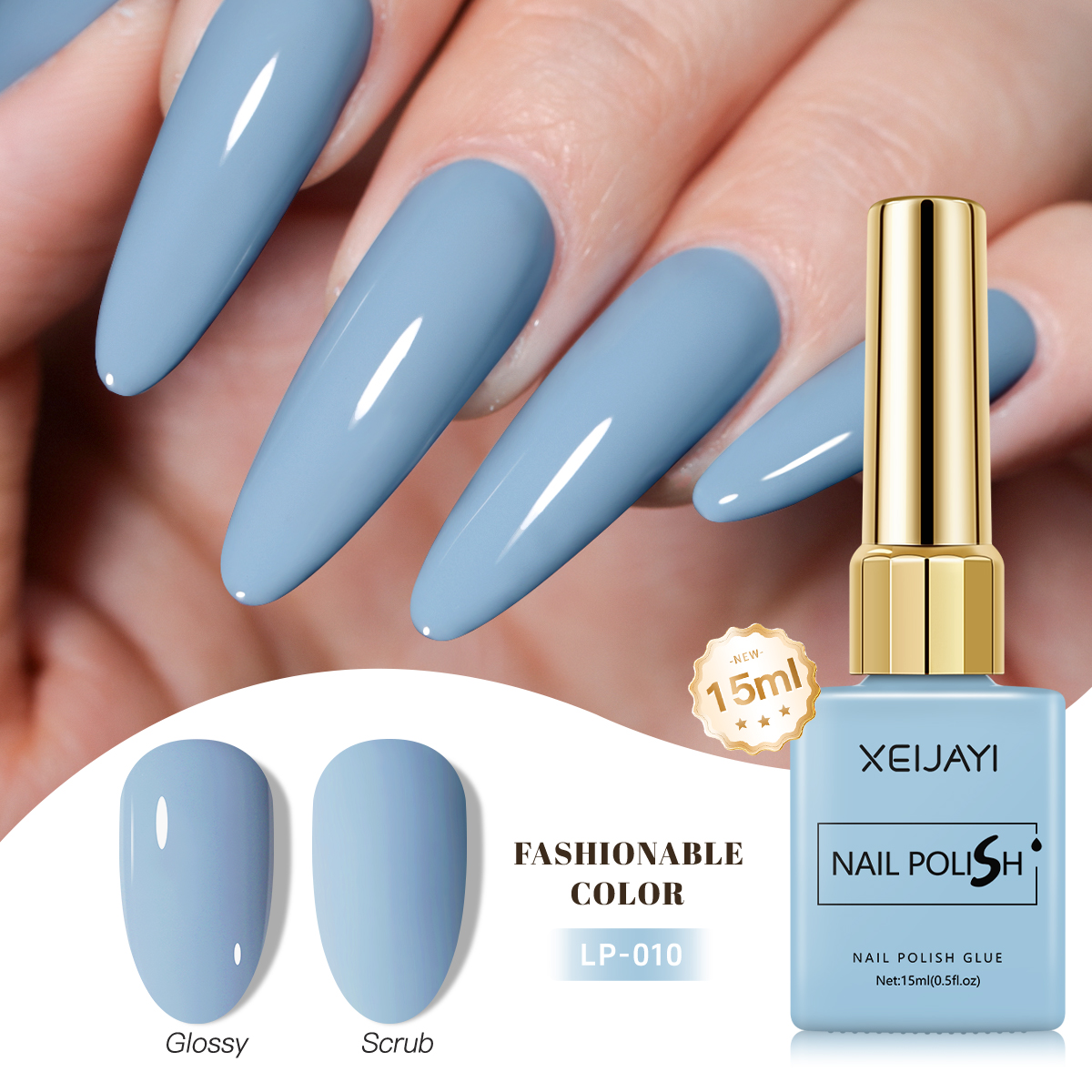 XEIJAYI 15ml Nail Gel Polish Set UV LED Soak Off Colorful Mousse Gel ...