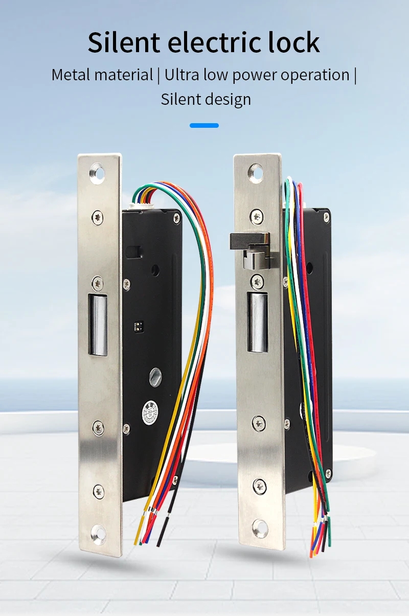 DC 12V-24V Electronic Concealed Lock Mute Motor Rim Bolt With Magnetic ...