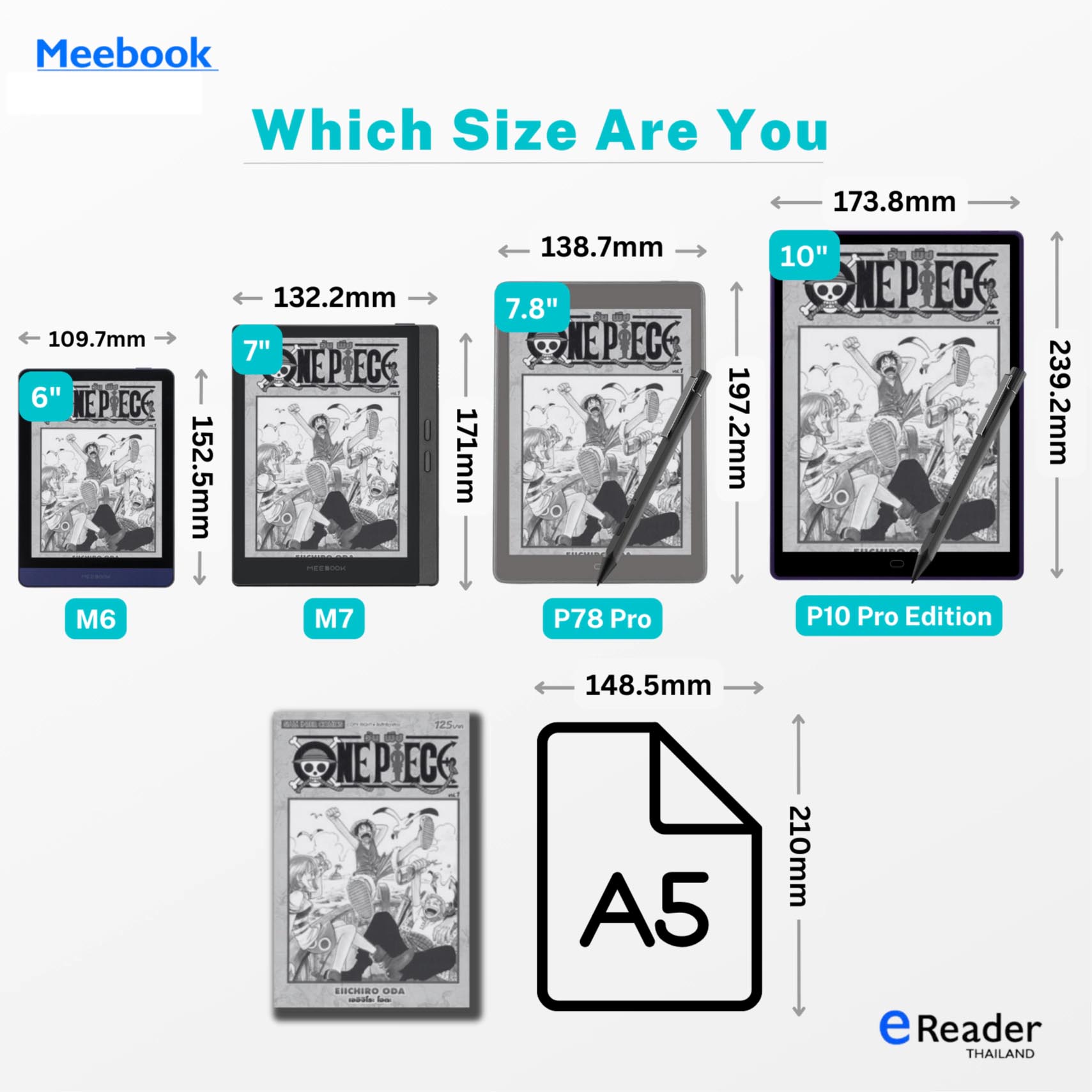 For Meebook P78 Pro eBook Reader 7.8" Eink Casing Meebook M7 7" 2023 ...