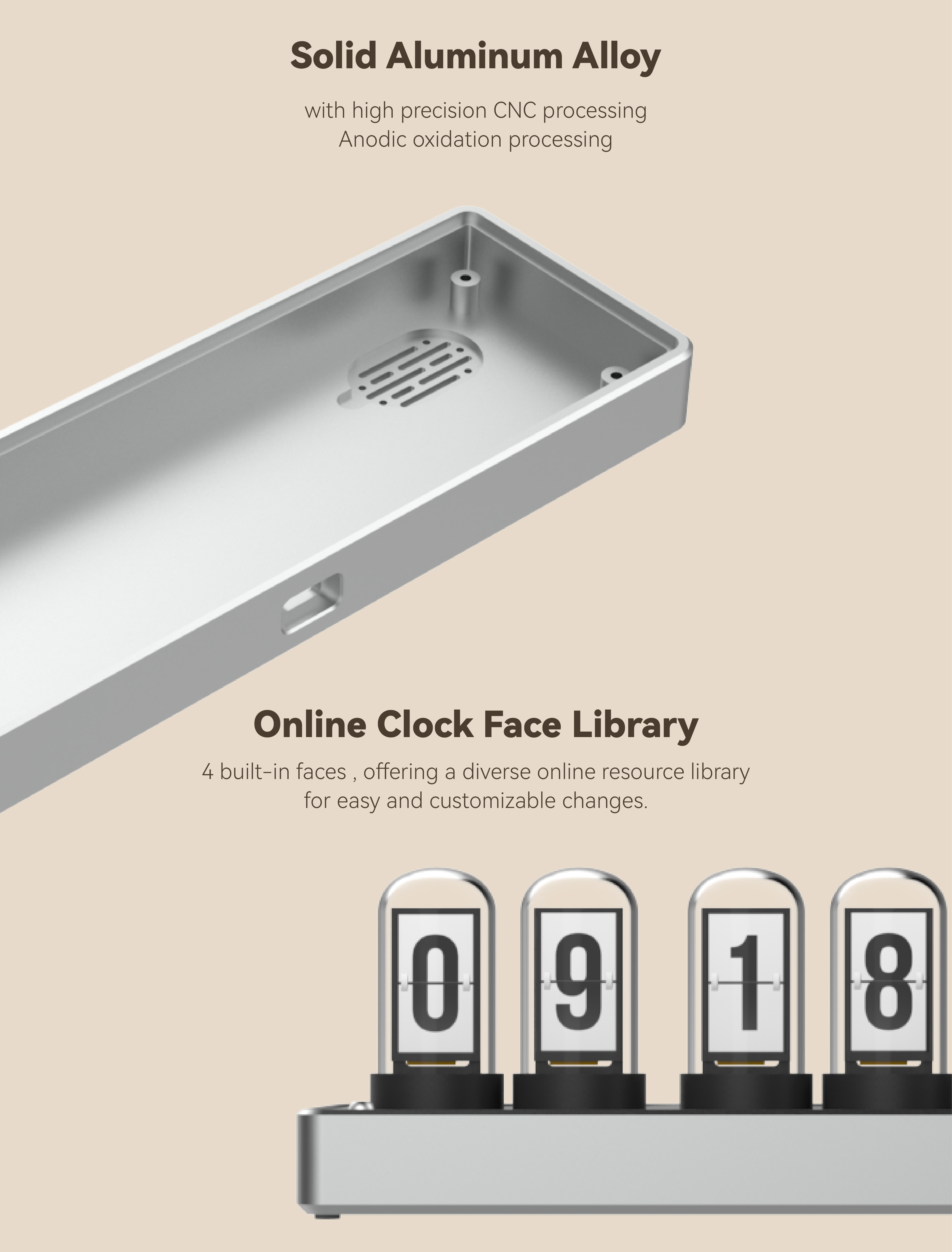 -LW- Desktop Clock Creative Decoration RGB Digital Clock Analog Glow ...