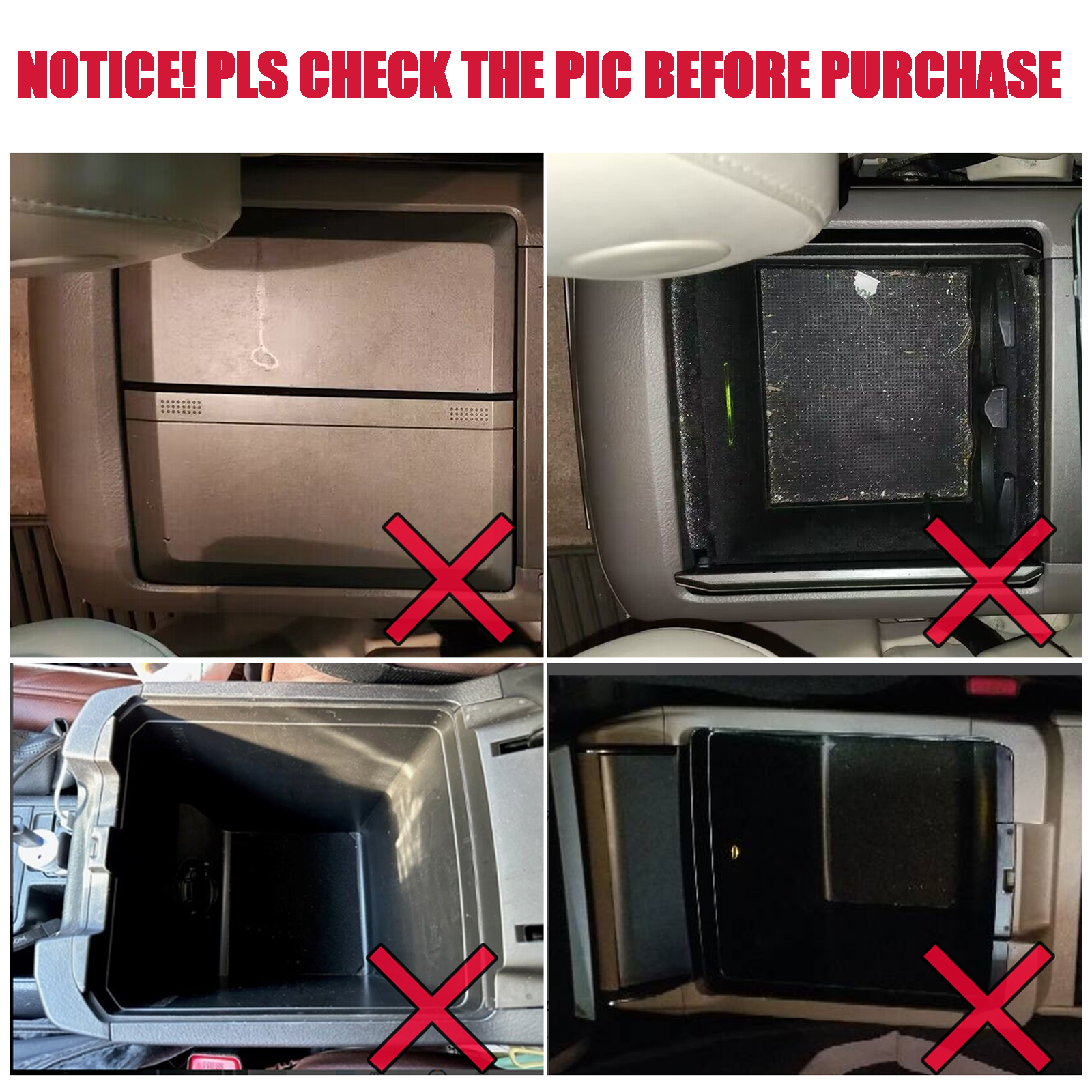 Car Armrest Storage Box Tray Central Console Organizer For Toyota Land ...