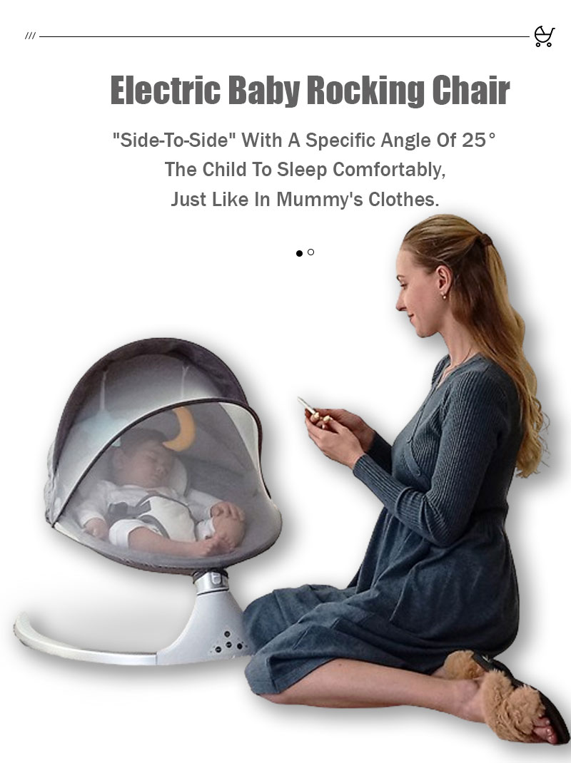 Newborn Baby Auto Swing Leaf Bouncer Mosquito Net Tent Automatic Remote ...