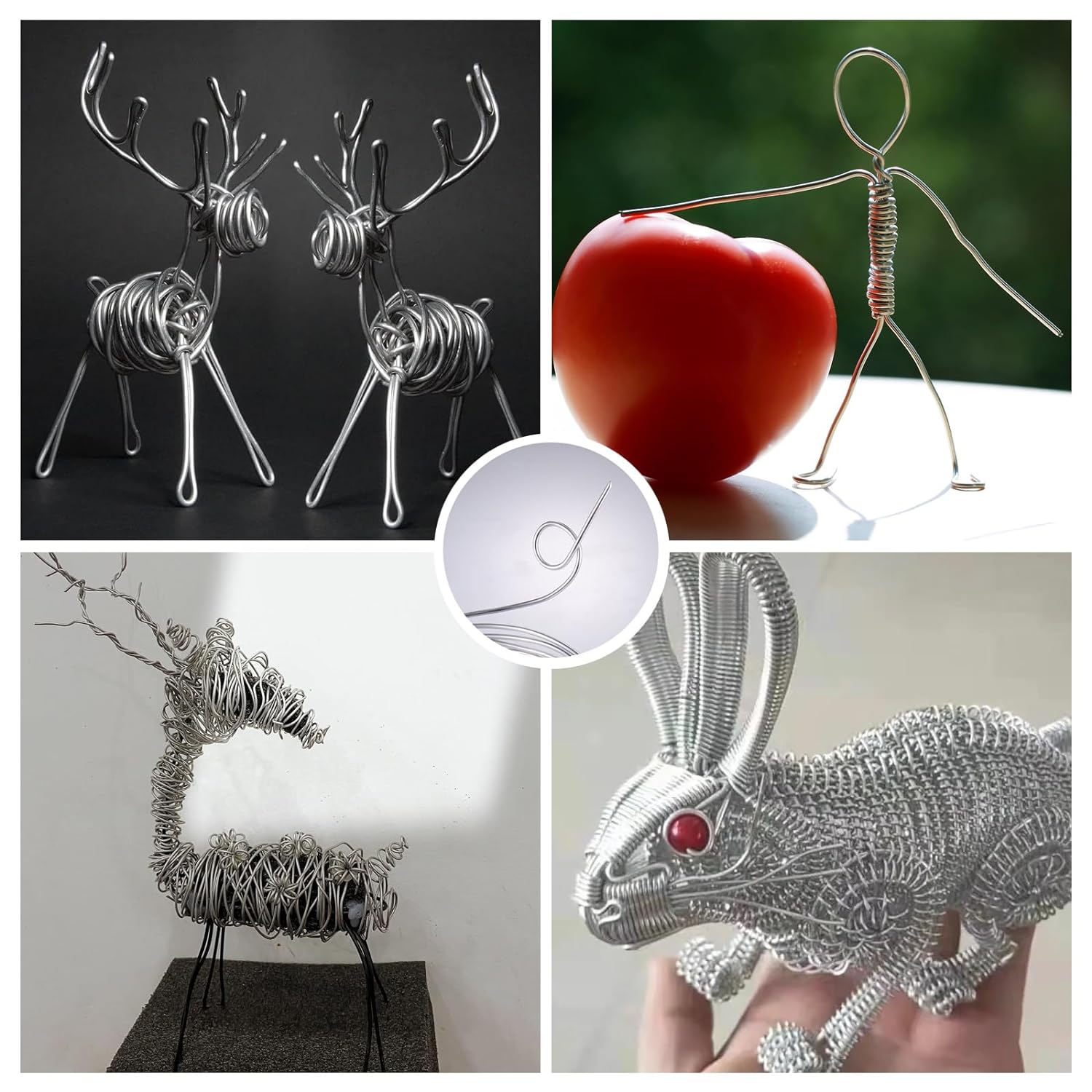 1/1.5/2/2.5mm Aluminium Wire Bendy Craft Wire, Silver Plated Jewellery ...