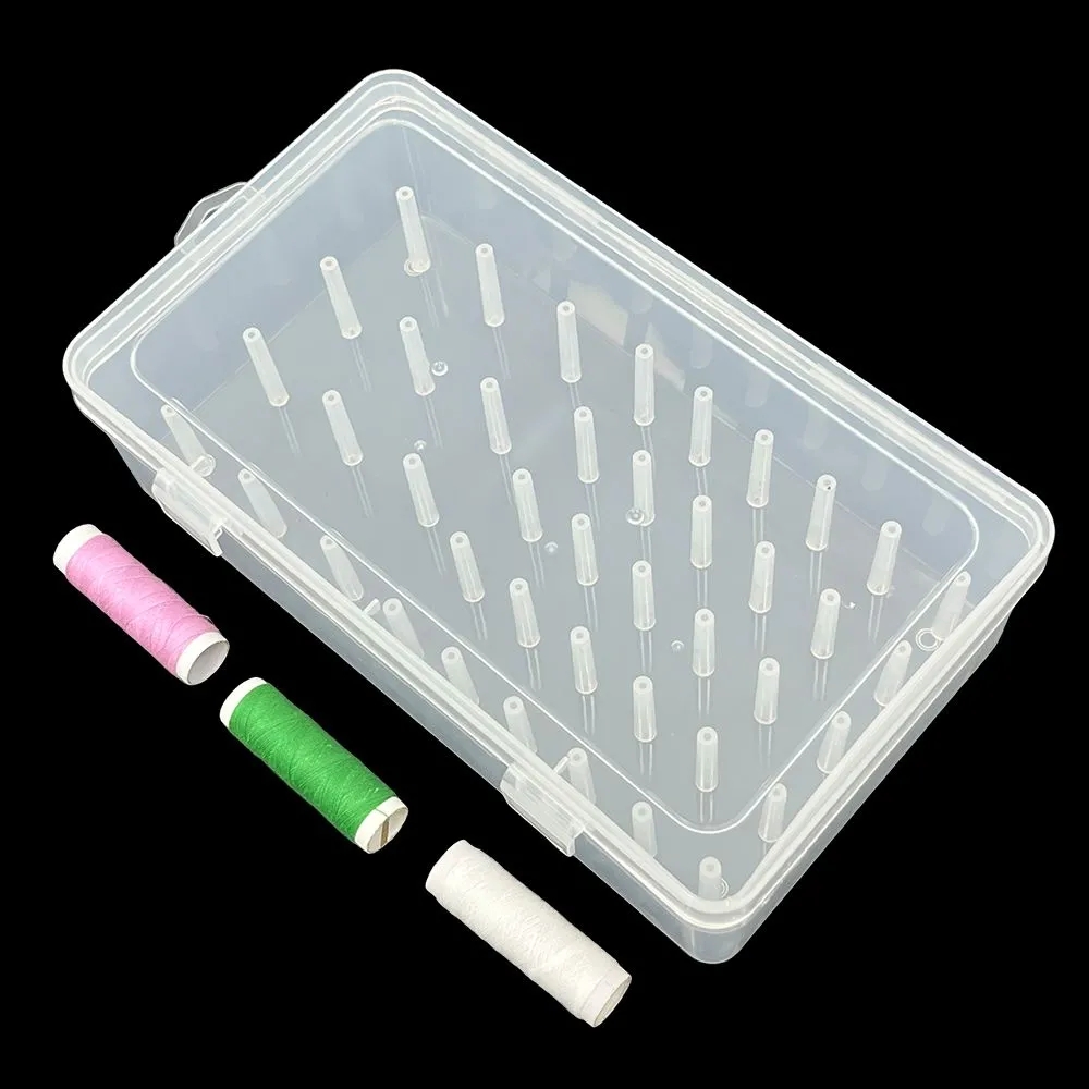 Plastic Thread Box 42-Axis Household Sewing Storage Box Multifunctional ...