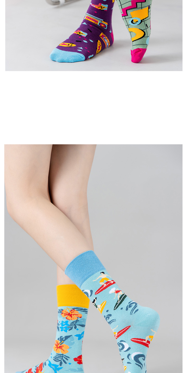 Taiga. Mismatched Long Socks Women Stokin Men Socks Funny Cute Cotton ...