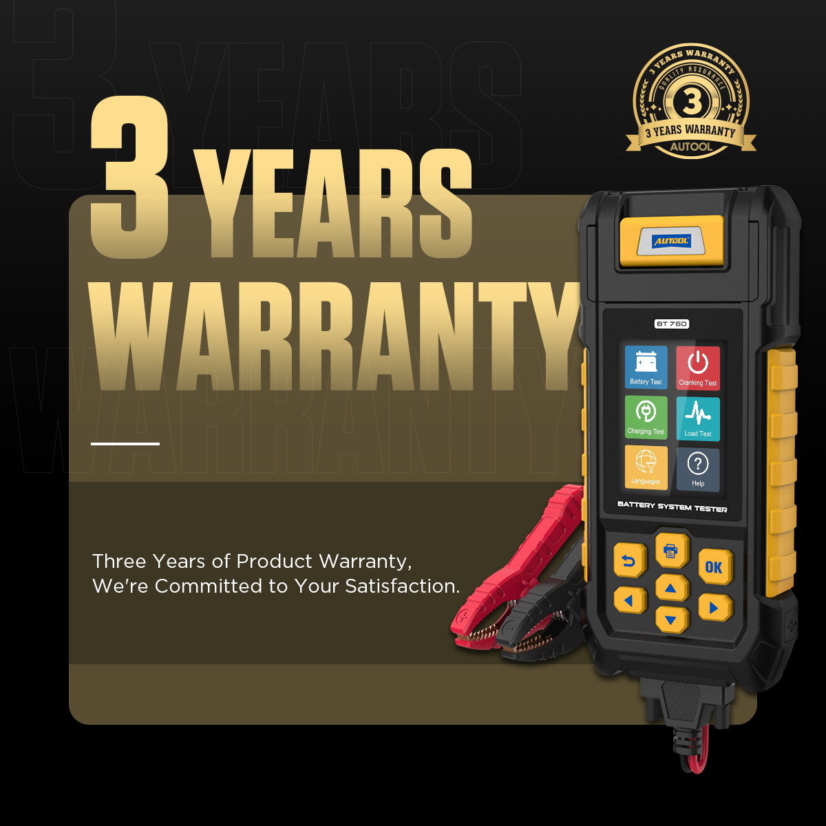 AUTOOL BT760 Battery tester 12V&24V cca:30-2000 automobile battery test ...