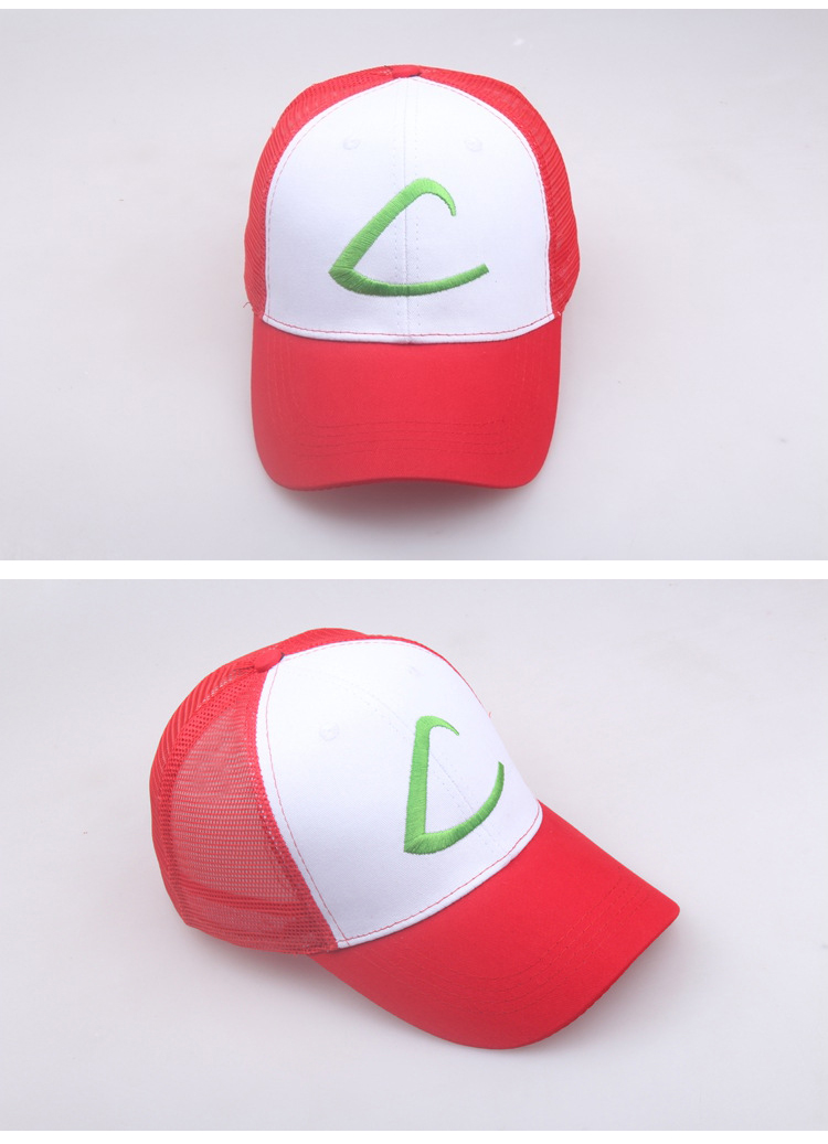 Anime Ash Ketchum Hat Pokemon Ash Ketchum Cosplay Cap Unisex Embroidery ...