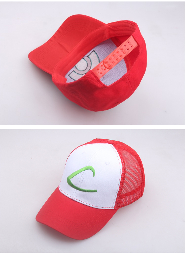 Anime Ash Ketchum Hat Pokemon Ash Ketchum Cosplay Cap Unisex Embroidery ...