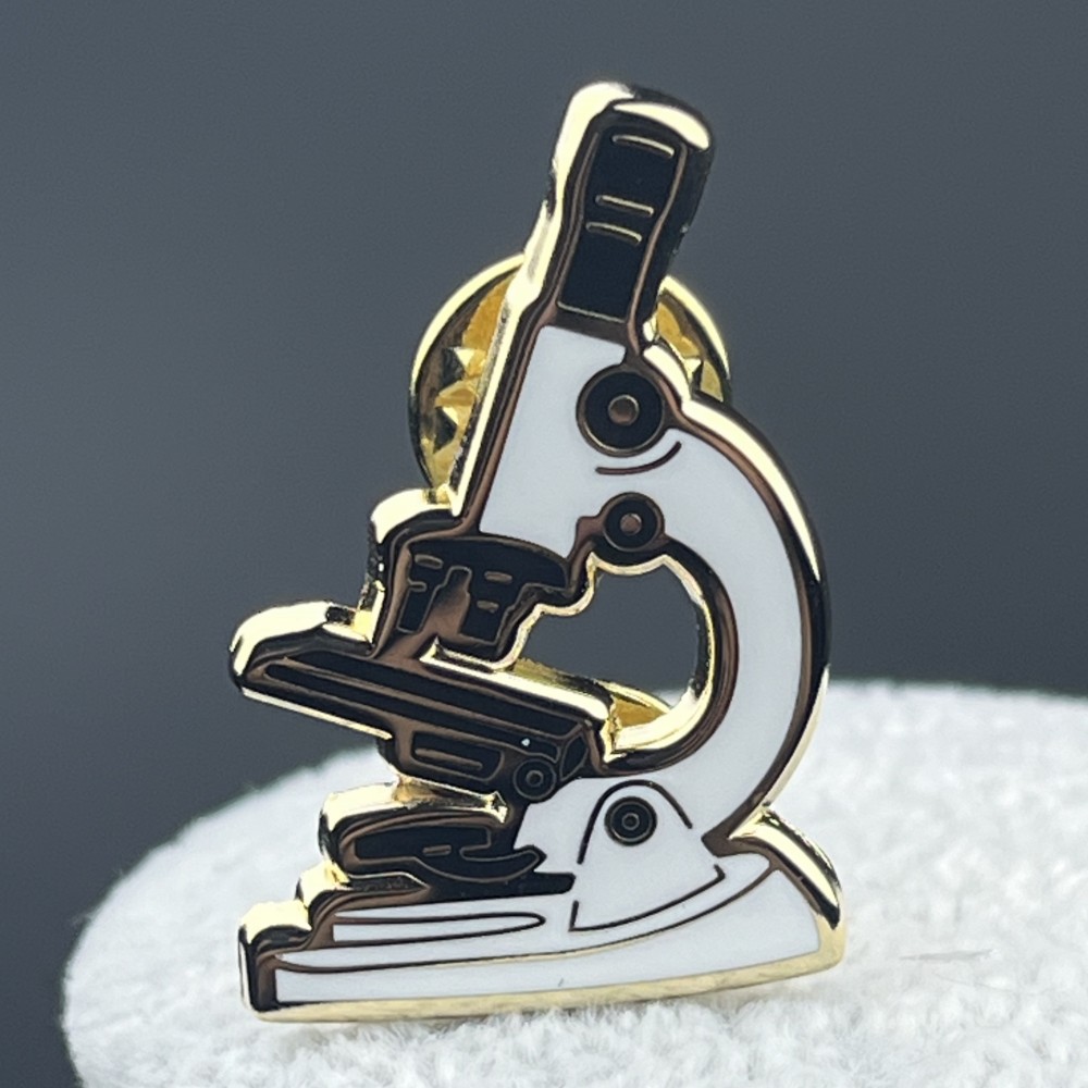 Microscope Science Biology Badges Lapel Pins Enamel Collar Pin Size 32 ...