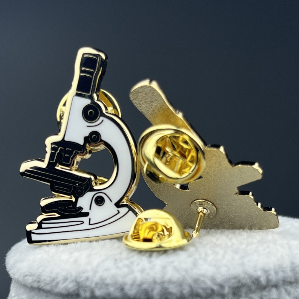 Microscope Science Biology Badges Lapel Pins Enamel Collar Pin Size 32 ...