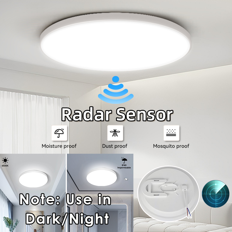 Radar Motion Sensor Ceiling Light Damp proof Siling Lampu Panel Lights ...