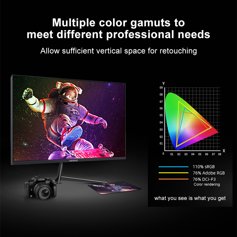 PC Monitor curved 4k 24/27 Inch ips Curved Monitor Gaming 75HZ Wiht ...