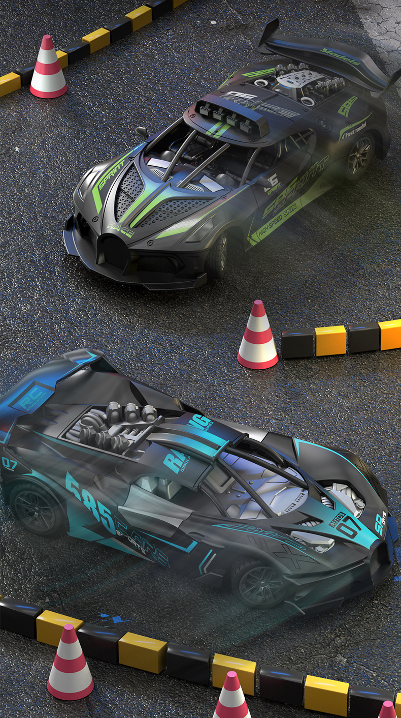 Remote control car (remote control color random) racing charging ...