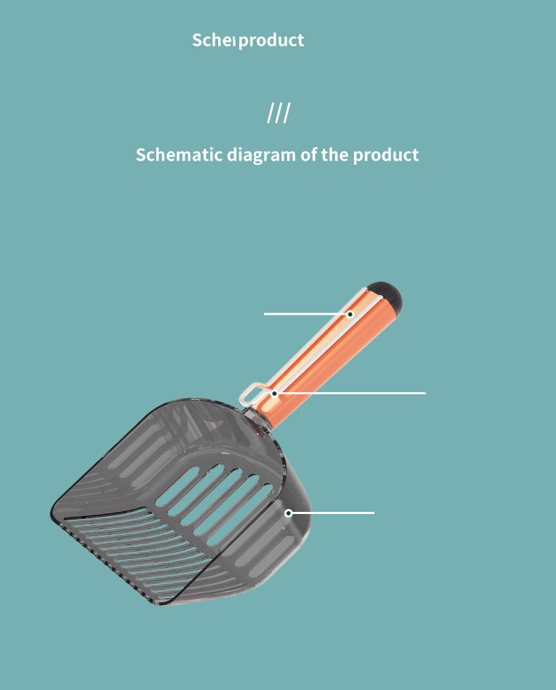 Pet Multifunctional Large Cat Litter Shovel with Clip Thick Handle ...