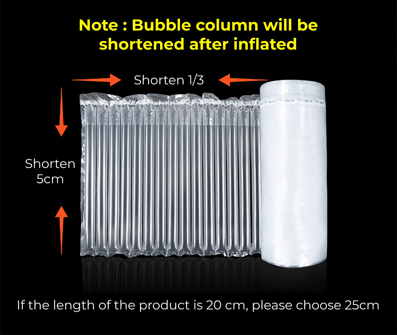 NIXXOS Inflatable Air Bubble Wrap 50m/Roll Bubble Wrap 65um Air Column ...