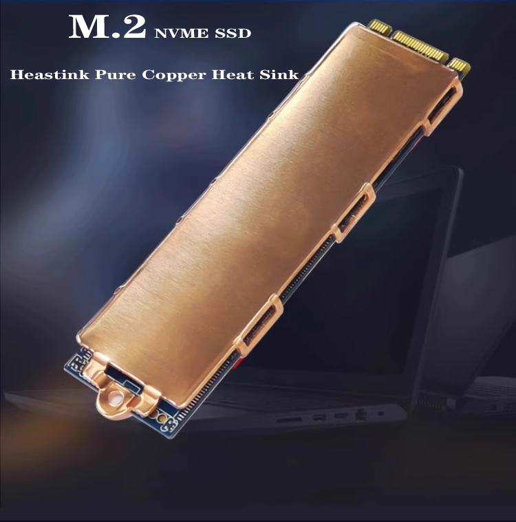 M.2 NVME SSD Heastink Pure Copper Heat Sink Cooling For M.2 2280 SSD ...