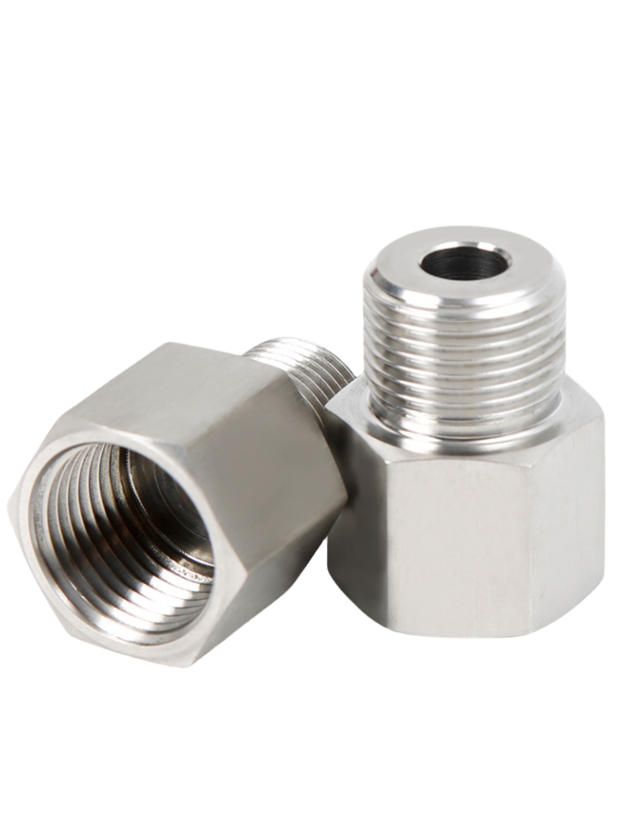 Stainless 304 Reducer fitting M10x1.0 G1/4'Male to Female Thread Brass ...