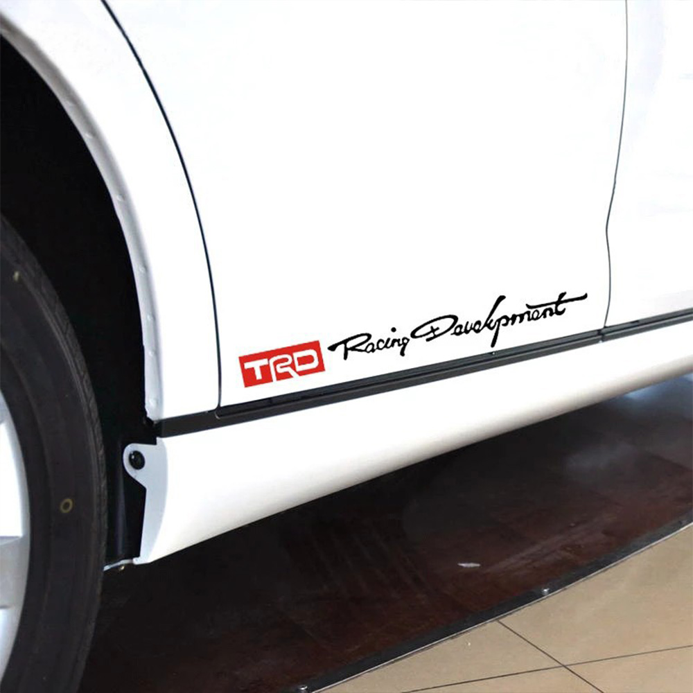 SuperAuto TRD 2PCS Car Racing Development Sticker Decals For Toyota ...