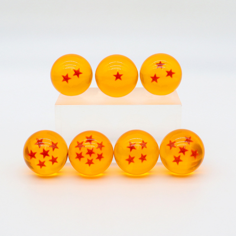 7Pcs/Set 3.5cm Dragon Ball Z Crystal Ball Anime Figure 1 2 3 4 5 6 7 ...